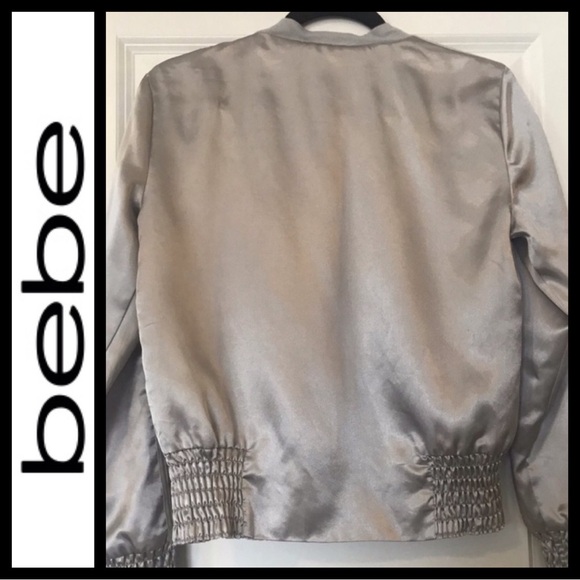 bebe | Jackets & Coats | Bebe Satin Bomber Jacket | Poshmark